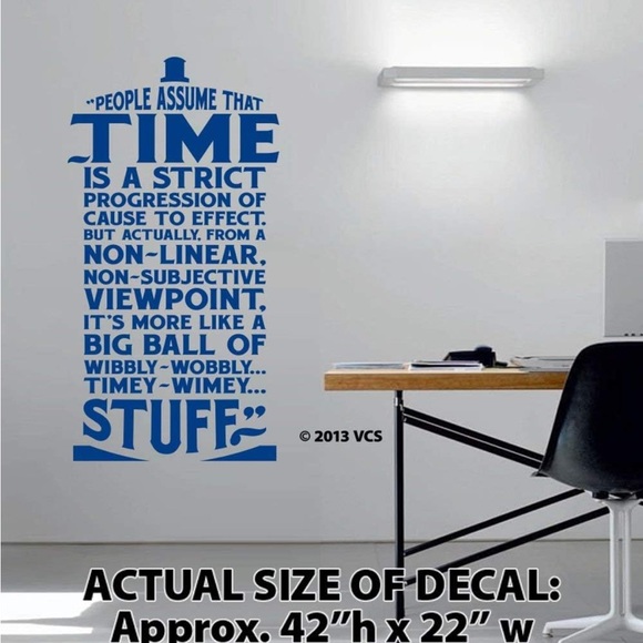 Art | Doctor Who Wall Decor Vinyl Decal New 42 H X 22 W | Poshmark